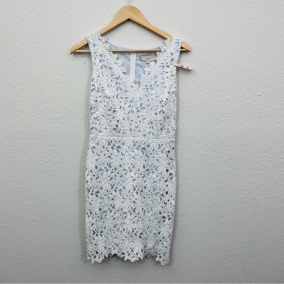 LOFT | Dresses | Loft Laser Cut Lace Dress | Poshmark
